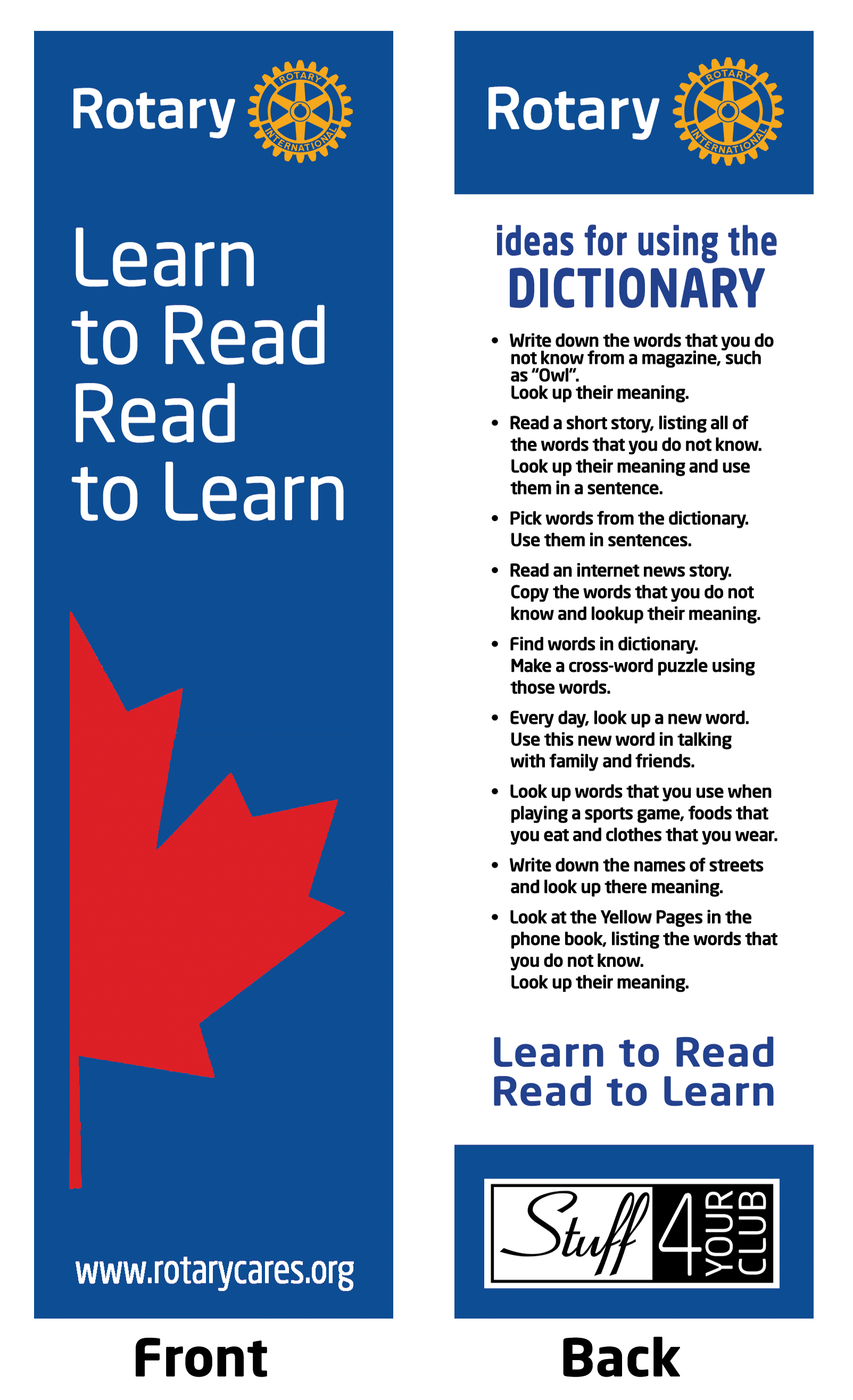 Webster’s Rotary Dictionary for Students – English US | Rotary Cares